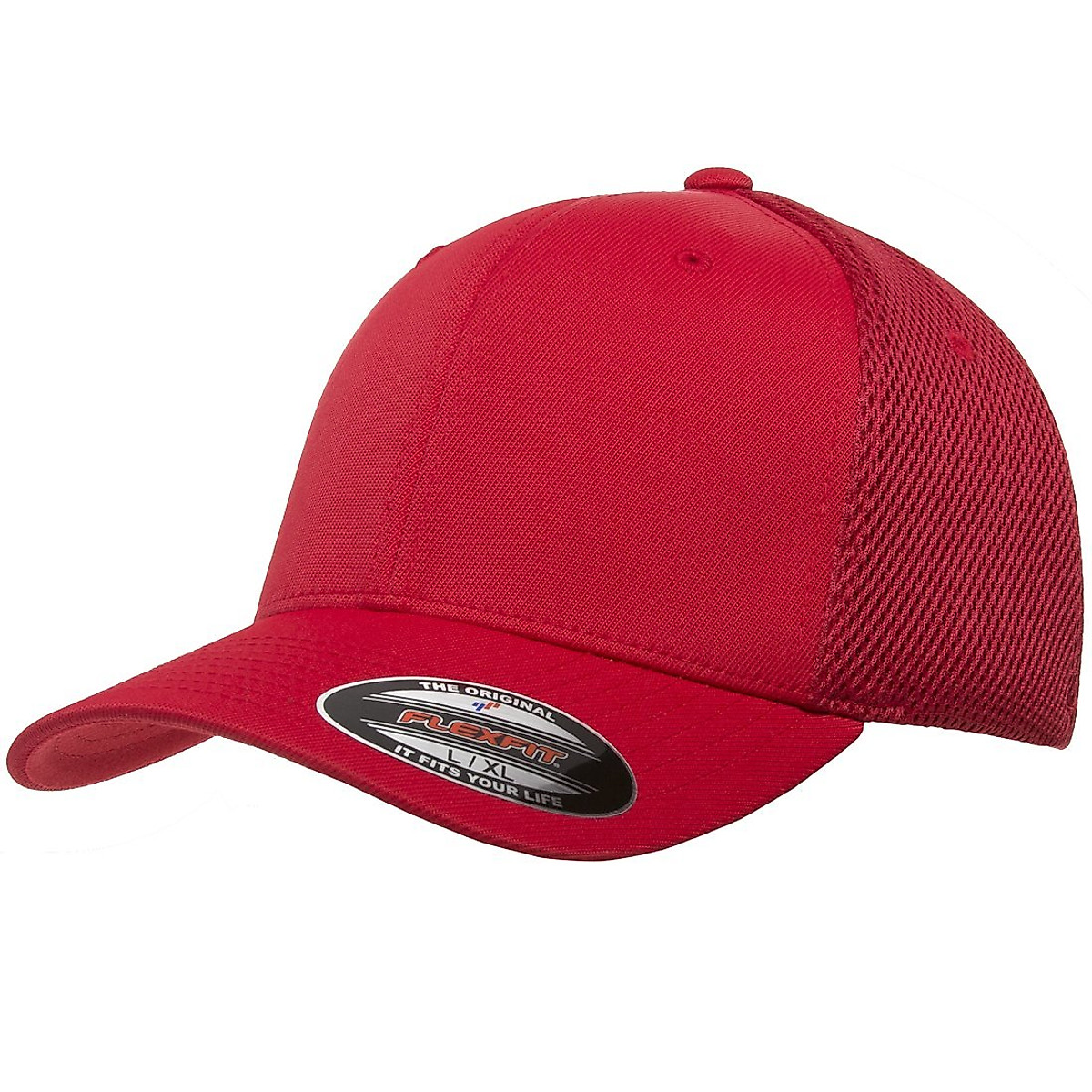 The Hat Pros | Flexfit Ultrafibre Airmesh Fitted Cap (as1, Alpha, l, x_l, Red)