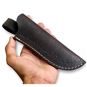 JNR Traders Leather Knife Sheath Handmade Heavy Duty 8 inch Knife Leather Sheath for 4 Inch Blade Fixed Blade Hunting Skinning Knife sh501