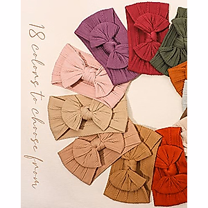 jollybows 18pcs Baby Nylon Headbands Hair Bow Elastics Hairbands Hair Accessories for Baby Girls Newborn Infant Toddlers Kids