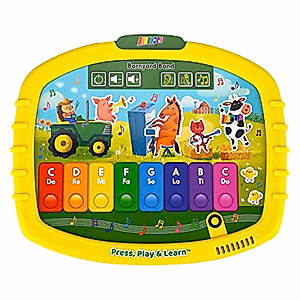 John Deere Kids Early Learning Activity Tablet - Read, Play, Press & Learn Electronic Activity Pad Reader With Removable Cards for Toddlers, ... & Answer Activity Desk (Press, Play & Learn)