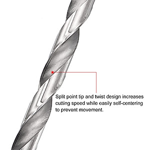uxcell 11.5mm Twist Drill Bits, High-Speed Steel Straight Shank Extra Long Drill Bit 255mm Length for Wood Plastic Aluminum