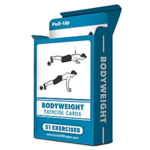 Bodyweight Exercise Cards - Fitness Playing Cards with Over 50 Body Weight Workouts - 2.5" x 3.5" (Standard Playing Card Size)