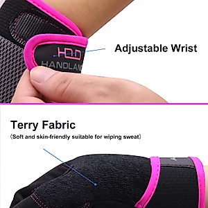 HLDD HANDLANDY UltraLight Safety Work Gloves, Women Utility Work Gloves, MultiFunctional Mechanic Gardening Construction DIY Work Gloves with Touchscreen (Medium, Pink)