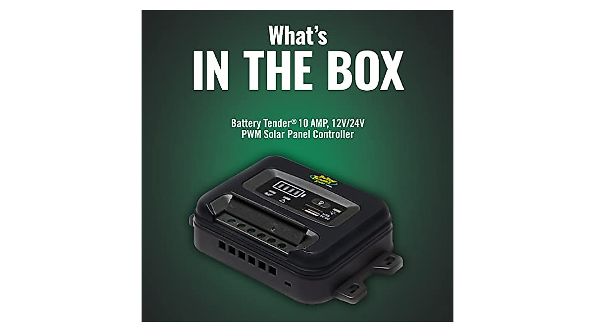 Battery Tender 10 AMP PWM Solar Charge Controller for 12V/24V Batteries