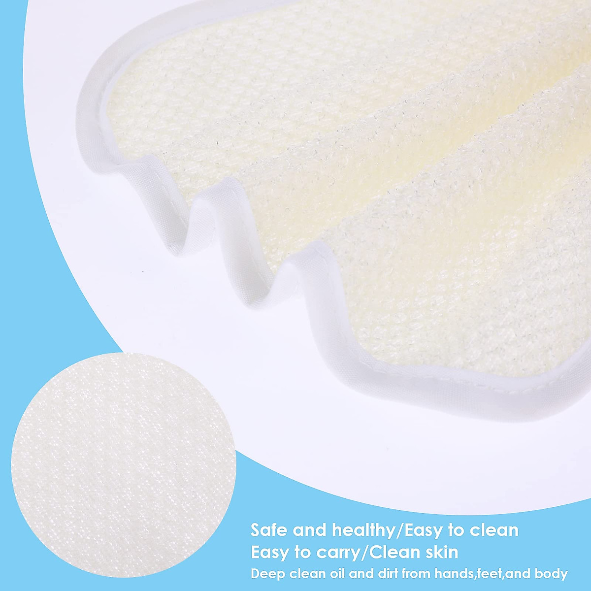 WLLHYF Exfoliang Face and Body Wash Cloths Towel Soft Weave Bath Cloth, 5 Pack Exfoliating Washcloths Dual-Sided Soft-Weave Bath Cloth Towel for Body Shower for Men and Women