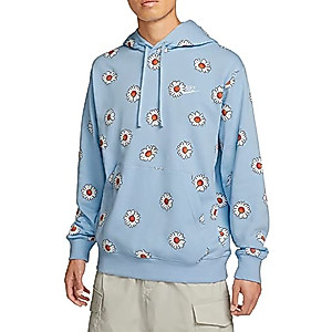 Nike Sportswear Sport Essentials+ Men's French Terry Pullover Hoodie,Light Marine/White (Medium, Light Marine/White)