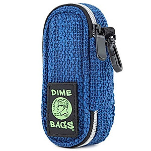 Dime Bags Pod Padded Travel Case with Key Chain Clip | Protective Hemp Pouch with Padded Interior (5 Inch, Midnight)