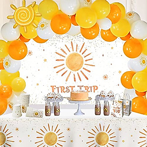 First Trip Around the Sun Birthday - Boho Sun Party Decorations First Trip Background Sun Balloons 1st Birthday Party Supplies Balloon Arch Wreath Kit Decorative Baby Bath Supplies