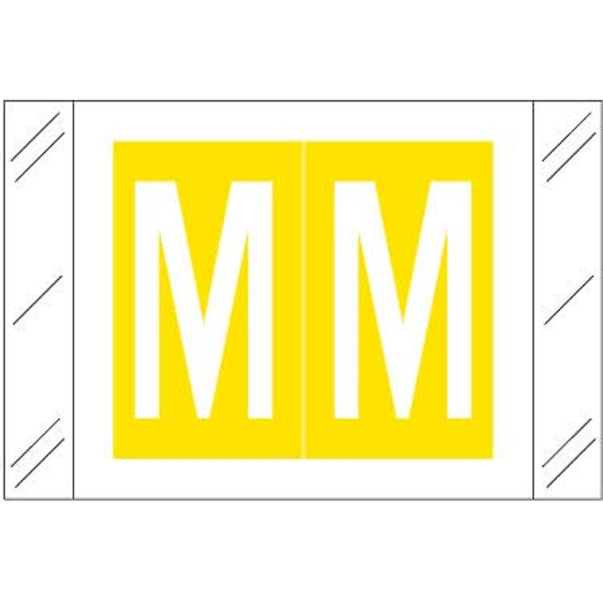 Doctor Stuff - File Folder Labels, Alphabet Letter M, Barkley FASTM - CTAM Series Compatible Alpha Stickers, Yellow, 1" x 1-1/2", 500/Roll