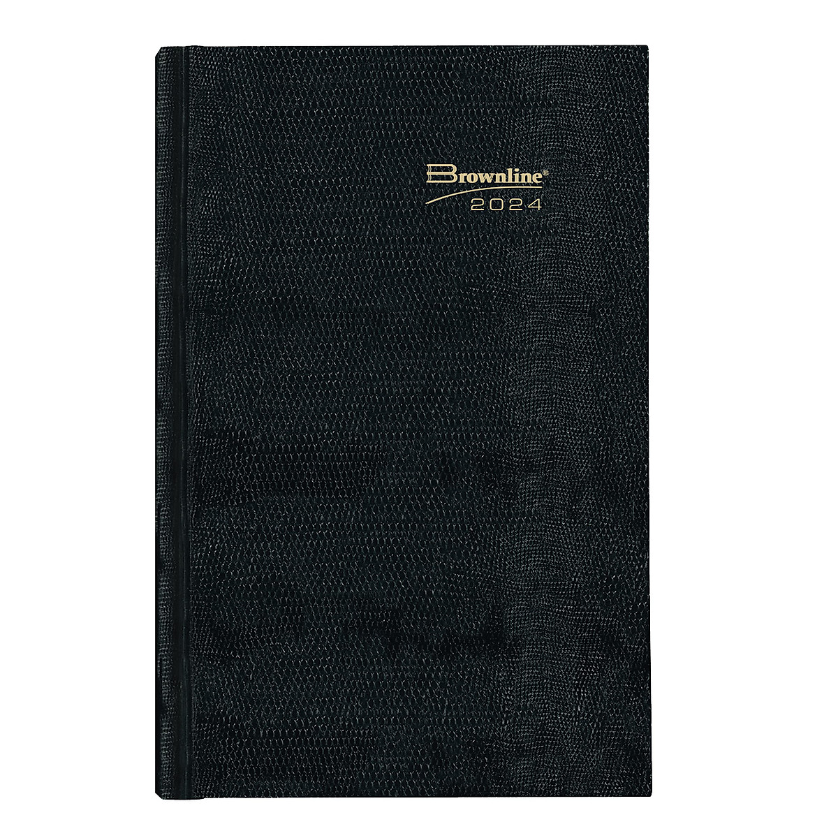 Brownline 2024 Traditional Daily/Monthly Planner, Untimed Journal, 12 Months, January to December, Perfect Binding, 7.5" x 5", Black (CB387.BLK-24)