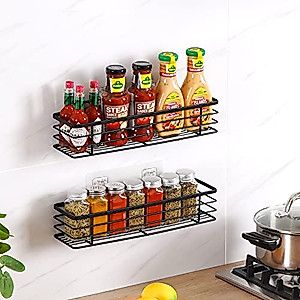 KES Adhesive Shower Caddy Rustproof Bathroom Shelf Organizer Wall Shower Basket Stainless Steel Matte Black 2 Pack, BSC204S36DF-BK-P2