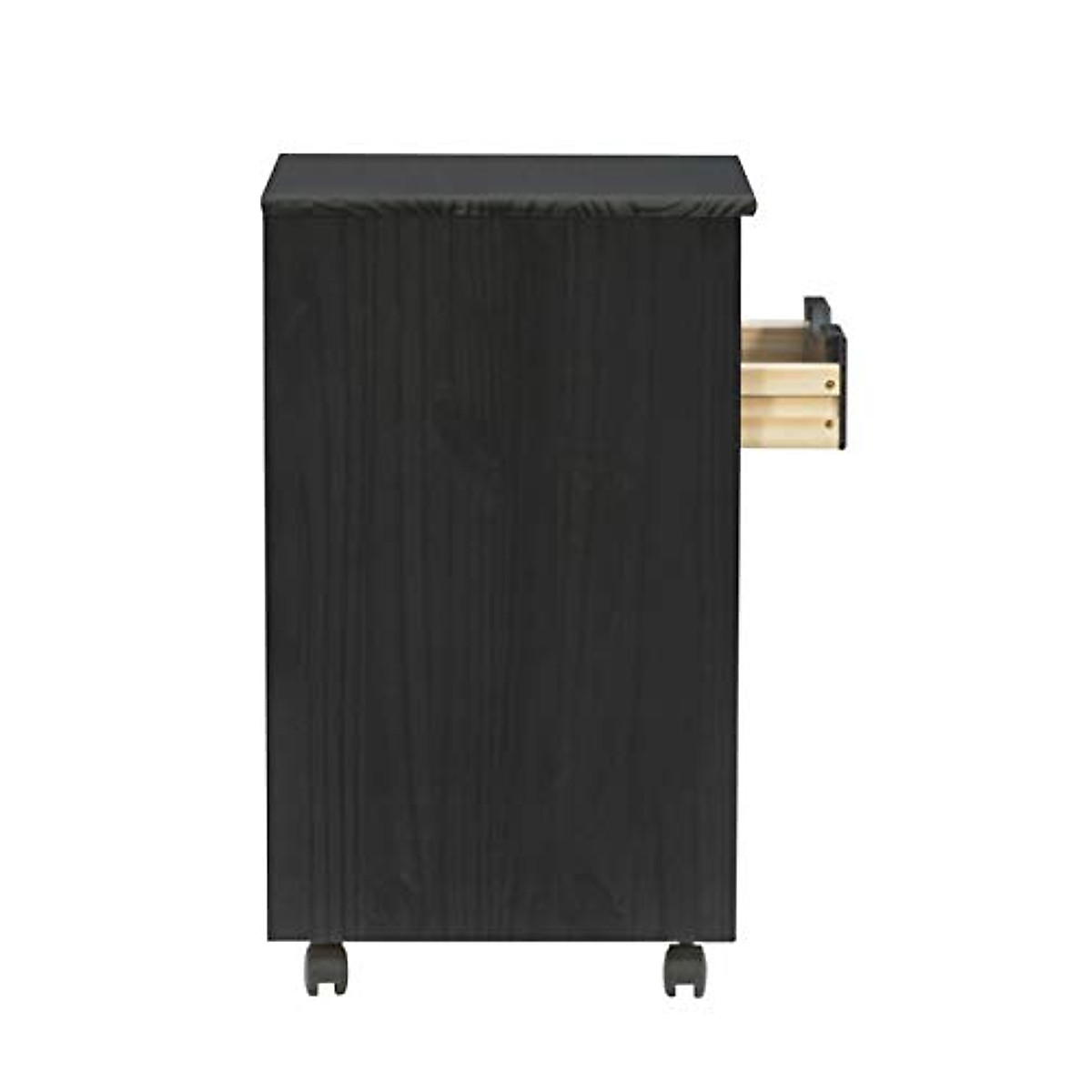 Linon Six Drawer Rolling Storage Corinne Cart, Black 6