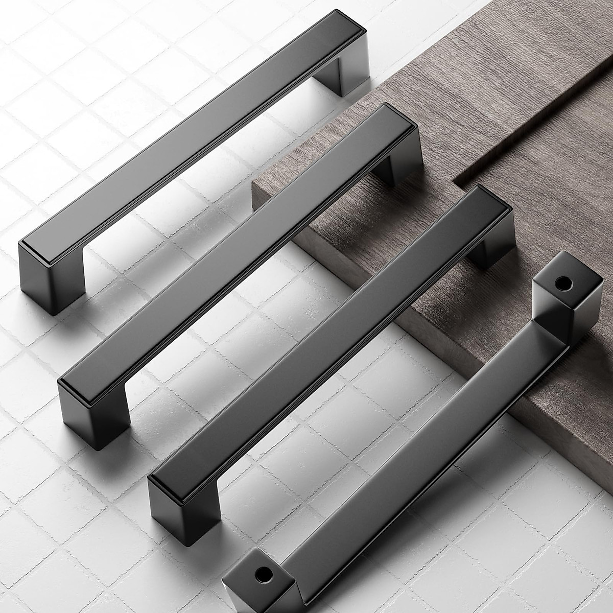 Cobbe 10 Pack Matte Black 5 Inch Kitchen Square Cabinet Handles Cabinet Pulls Kitchen Cabinet Hardware Cupboard Drawer Handles Dresser Pulls