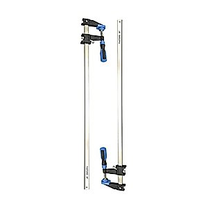 FASTORS Bar Clamps for Woodworking 36 Inch,2-Pack Wood Clamps Adjustable and Release Quickly,Throat Depth 2.5 Inch, Serrated Steel Rail,Bar Clamps Force 600 Lbs