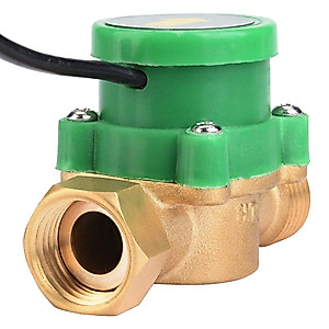 Water Flow Switch,G1/2-G1/2 Thread Water Pump Flow Sensor Electronic Pressure Automatic Control Switch 220V