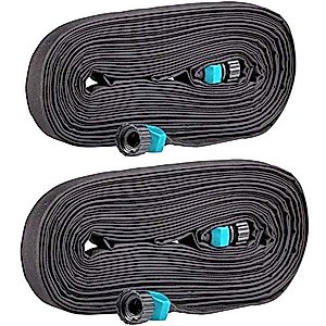 Rocky Mountain Goods Soaker Hose Flat (25’ Pack of 2) - Heavy Duty Double Layer Design - Saves 70% Water - Consistent Drip Throughout Hose - Leakproof Guarantee - Garden/Vegetable Safe