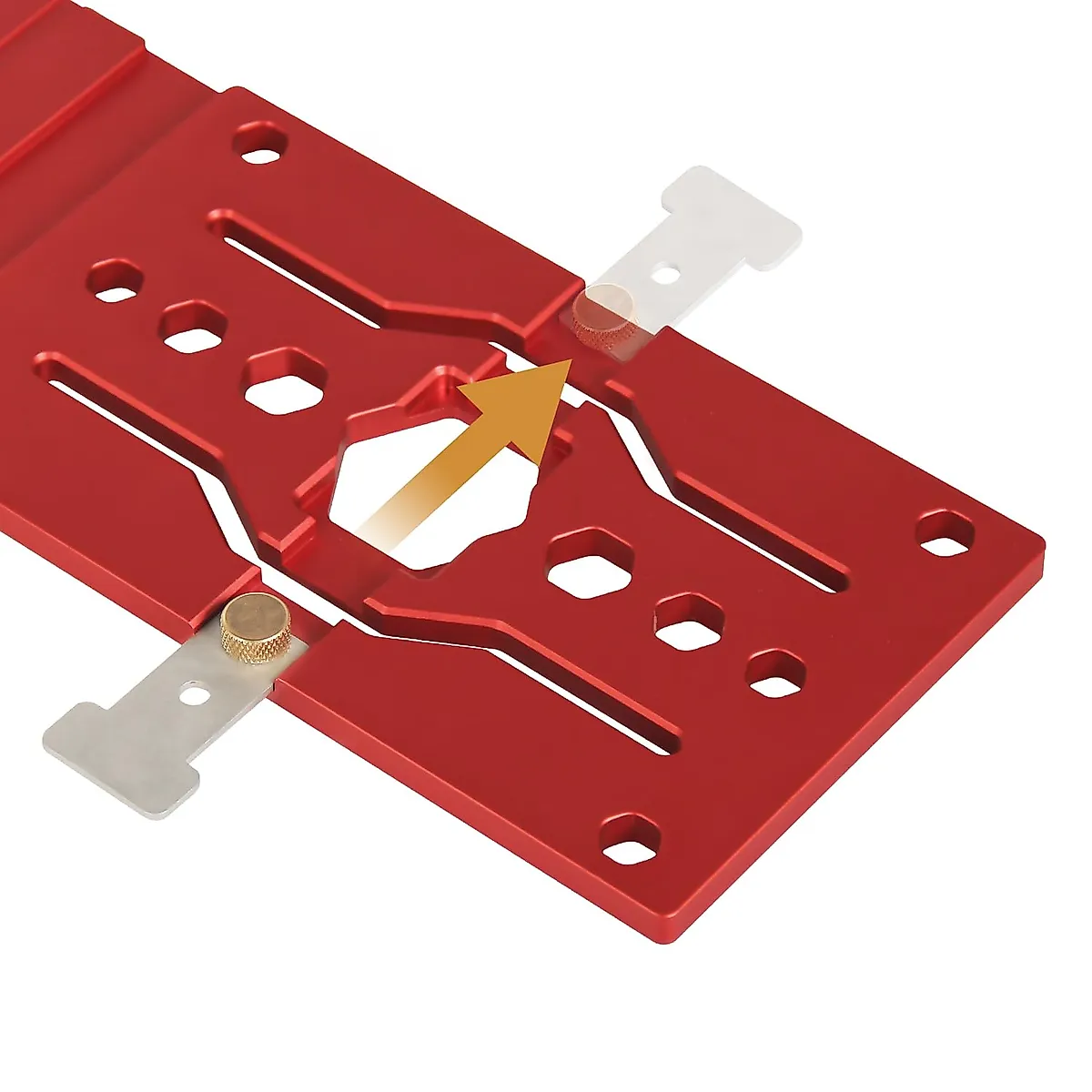 TOOLCOOL 340mm Track Saw Square Circular Saw Guide Rail Square Compatible with DeWalt Guide Rail (Red)
