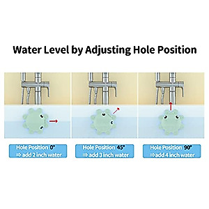 Bathtub Overflow Drain Cover Tub - Silicone Bathroom Overflow Drain Cover, Bath Tub Overflow Cover, Bathroom Spa Accessories, Adds Inches of Water for Deeper&Warmer Bath，Aqua Green