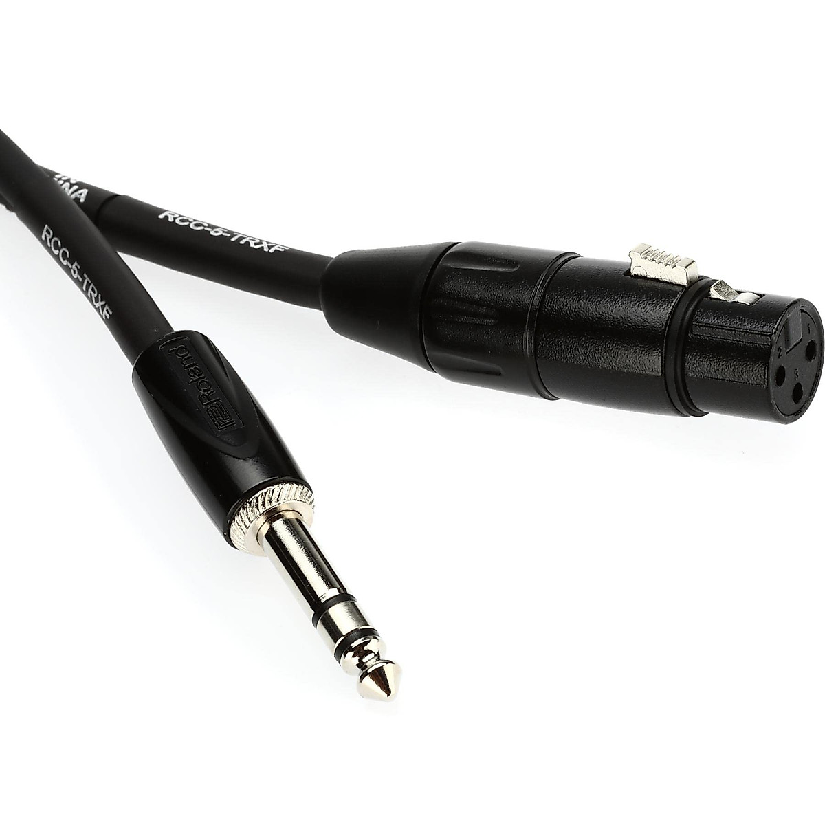 Roland Black Series Interconnect Cable, 1/4-Inch TRS to XLR (Female), 5-Feet