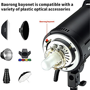 Godox 3Pack DP600III Speedlite Studio Flash Strobe Monolight Kit,1800Ws Bowens Mount Photography Lighting with Softbox,Umbrella,Barndoor Kit for Location and Studio Video Shooting,Portrait