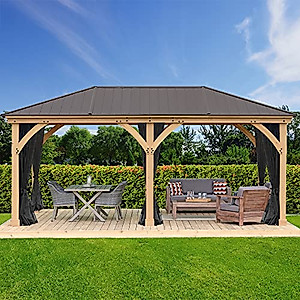 Yardistry 12' x 20' Meridian Gazebo Mosquito Mesh