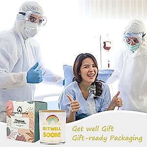 Get Well Soon Jar Candle- I Miss You Scented Candle, Cheer Up Gifts for Women and Men. Ideal Healing Get Well Gift for Women, Lover, Best Friends. Get Well Soon Gifts (Lavender Vanilla, 10oz)