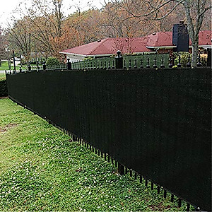 Sunnyglade 6 feet x 50 feet Privacy Screen Fence Heavy Duty Fencing Mesh Shade Net Cover for Wall Garden Yard Backyard (6 ft X 50 ft, Black)