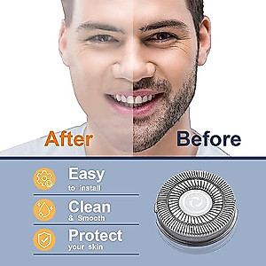 Shaver Replacement Blades, Electric Razor Replacement Head, Compatible with Skull Shaver Pitbull Gold/Silver PRO Shaver And other Electric shaver, Super Close Shaving Replacement Heads, 12-Pack.