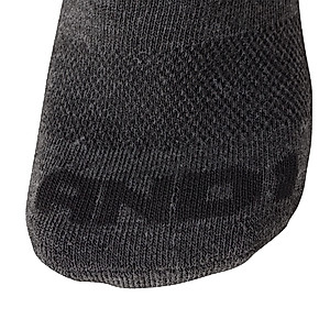 AND1 Men's Athletic Arch Compression Cushion Comfort No Show Socks (12 Pack), Size 6-12.5, Grey/Black