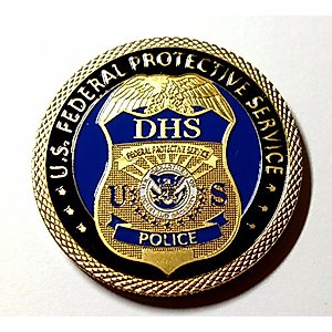 DHS Federal Protective Service Police Colorized Challenge Art Coin