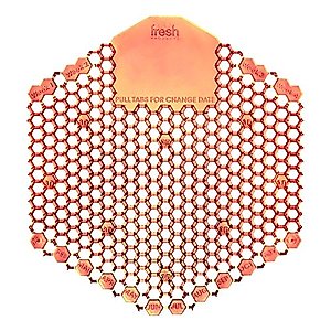 Fresh Products 3WDS60MAN Wave 3D Urinal Deodorizer Screen, Orange, Mango Fragrance, Box of 10 Screens