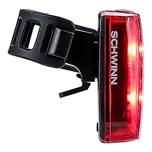 Schwinn Rechargeable Bike Tail Light, 80 Lumens, Enhanced 24/7 Visibility, Type-C USB, 36 Foot Beam Distance, Bicycle Accessory
