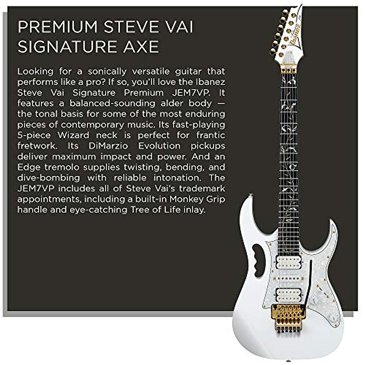 Ibanez Steve Vai Signature Premium JEM7VP - White