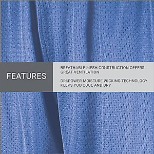 Russell Athletics Dri-Power Mesh Boys' Active Shorts - Comfortable, Breathable, and Stylish Sports Performance Activewear, Columbia Blue, Small