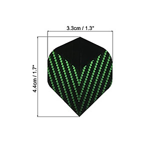 PATIKIL Dart Flights, 12 Pack PET Standard Darts Accessories Replacement Parts for Soft Tip Steel Tip, Spotted Style, Black, Green