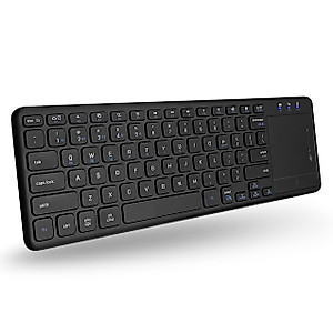 Macally Bluetooth Keyboard with Touchpad for Easy Media Control - Perfect TV Wireless Keyboard with Trackpad for Samsung LG HTPC Mac - Small - Smart TV Keyboard