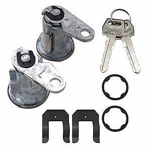 Gxcdizx 2 Door Lock, Cylinders, 2 Keys, 2Clips & 2 Gaskets for 1965-1979 Ford F-250 F-100 Bronco Custom Courier F-150 E-250