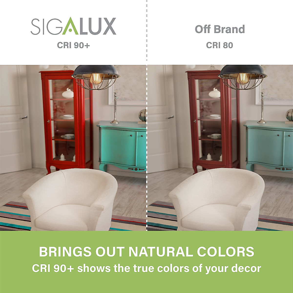 Sigalux ST19 Dimmable LED Filament Edison Light Bulbs, 60W Equivalent, 9W, Warm White, 6 Pack, CRI90, 700LM, Antique Amber Glass, E26, UL Listed