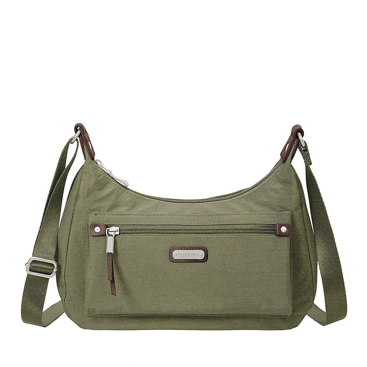 Baggallini womens Out About Bagg With Rfid Wristlet top handle handbags, Black, One Size US