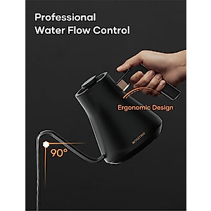 INTASTING Electric Kettle, Electric Tea Kettle with LCD Display, ±1℉ Temperature Control Gooseneck Electric Kettle, Auto Shut-Off/Keep Warm/Brew Timer, Quick Heating Hot Water Kettle Electric, 0.9L