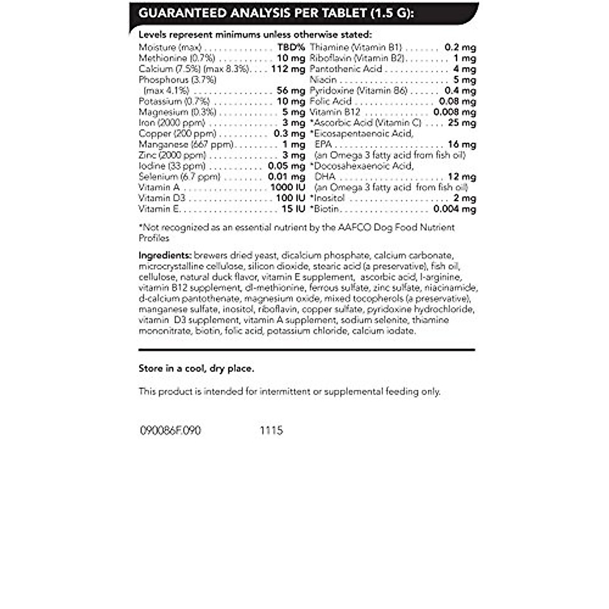 VETRISCIENCE Canine Plus MultiVitamin for Dogs - Vet Recommended Vitamin Supplement - Supports Mood, Skin, Coat, Liver Function, 90 Tablets
