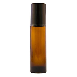GreenHealth - Amber Glass Bottle with Roll On Applicator and Black Cap - 10ml (12)