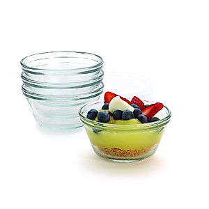 Anchor Hocking 6-Ounce Custard Cups with Lids, Set of 4