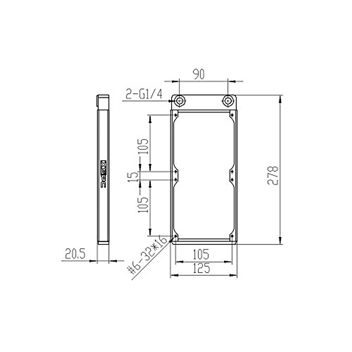 XSPC TX240 Ultra Thin Radiator, 120mm x 2, Dual Fan, White