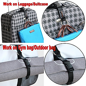 PACMAXI Stroller Hook, 2 Pack Multi Purpose Organizer Hooks Clip for Stroller, Wheelchair, Rollator, Walker (Black)