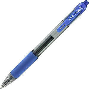 Zebra Pen Sarasa Dry X20 Retractable Gel Pen, Medium Point, 0.7mm, Blue Ink, 12-Pack