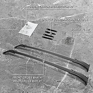 Lanbos Roof Rack Cross Bars Compatible with 2015-2020 GMC Yukon/Chevrolet Suburban & Tahoe/Cadillac Escalade, Max Loading 220lbs Aluminum Crossbar for Rooftop Cargo Bag Carrier Luggage