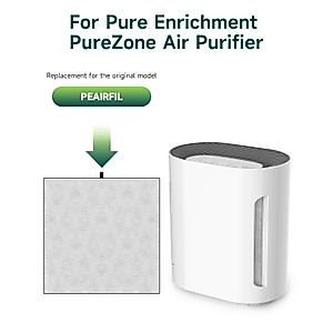 2-Pack 3-in-1 H13 True HEPA Replacement Filter Compatible with Pure Enrichment PureZone Air Purifier, 2 Filter & 2 Prefilters, Replace PEAIRFIL
