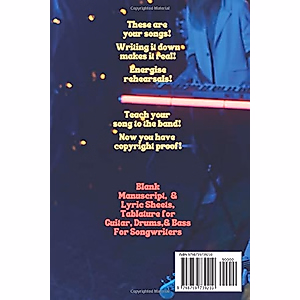 10 Rock Songs I Wrote!: Blank Manuscript, Lyric Sheets, Tablature for Guitar, Bass, and Drums for Songwriters