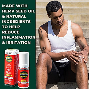 Hemp Oil 2-Pack Uncle Bud's Topical Roll On Pain Reliever, Hemp Oil for Pain Reduction, Stress Support, Achy Muscle Relief, Fast Acting, Anti Inflammatory